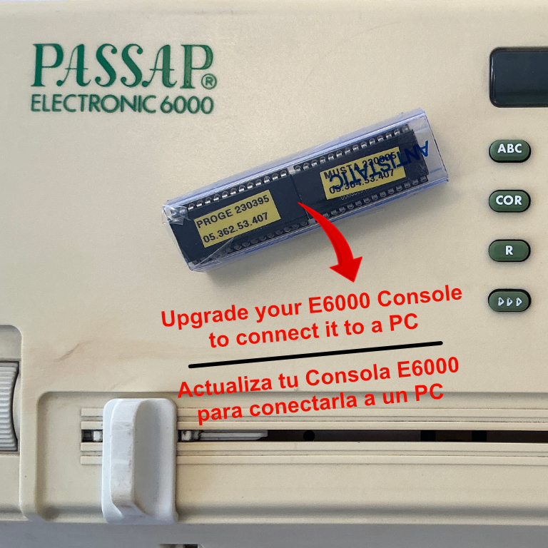 PASSAP E6000. Actualiza la consola. Upgrade the console. – Knit Studium